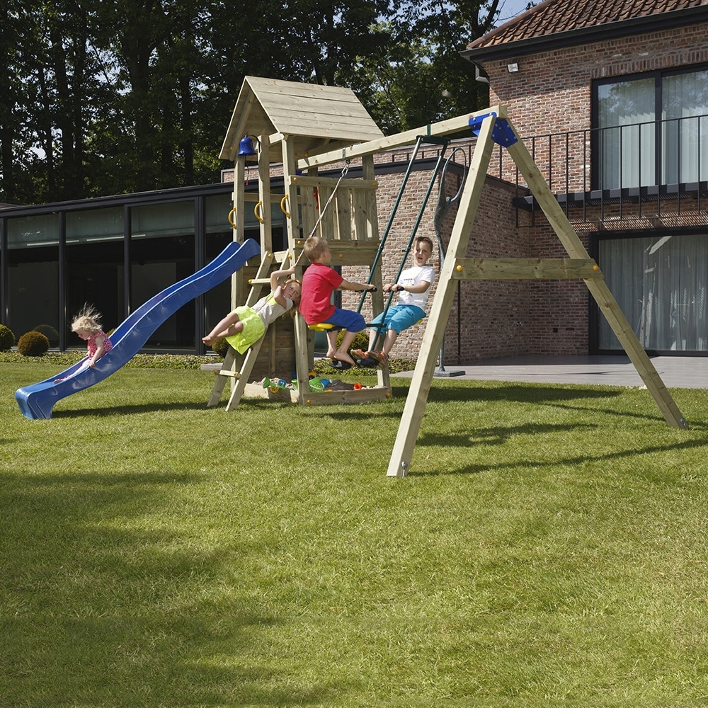 Blue Rabbit Belvedere Klimtoren met Aanbouwschommel en glijbaan | Doenya